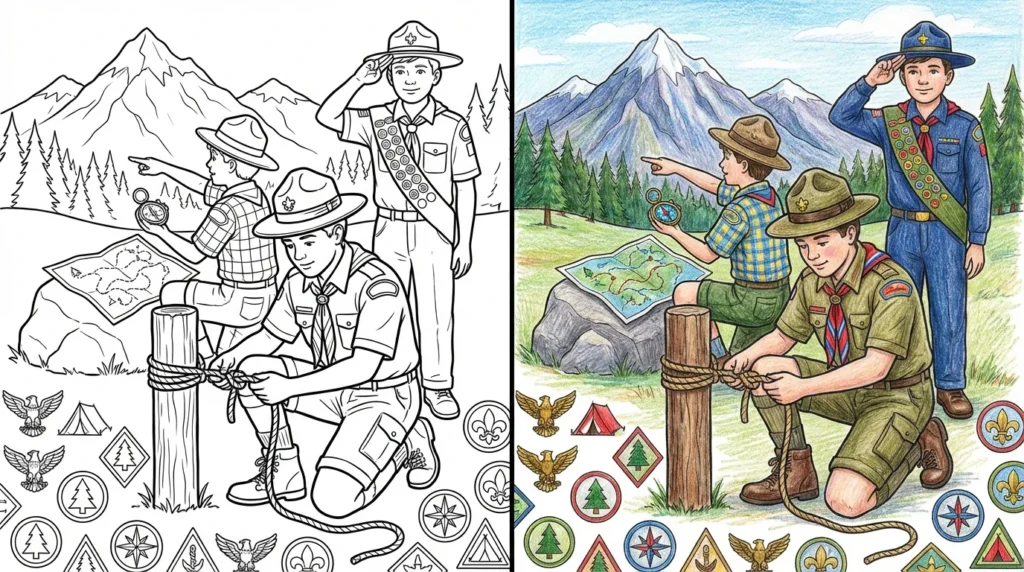 54 Boy Scouts Coloring Pages (Free PDFs) - ColoringBookFun