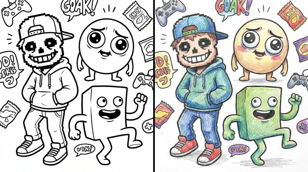 48 Brainrot Coloring Pages (Free PDFs) - ColoringBookFun