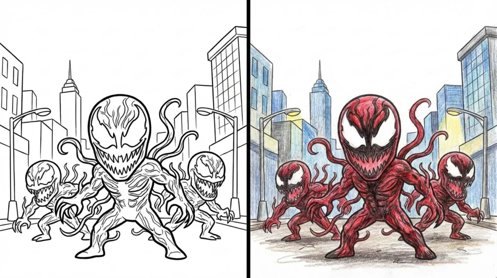 41 Carnage Coloring Pages (Free PDFs) - ColoringBookFun