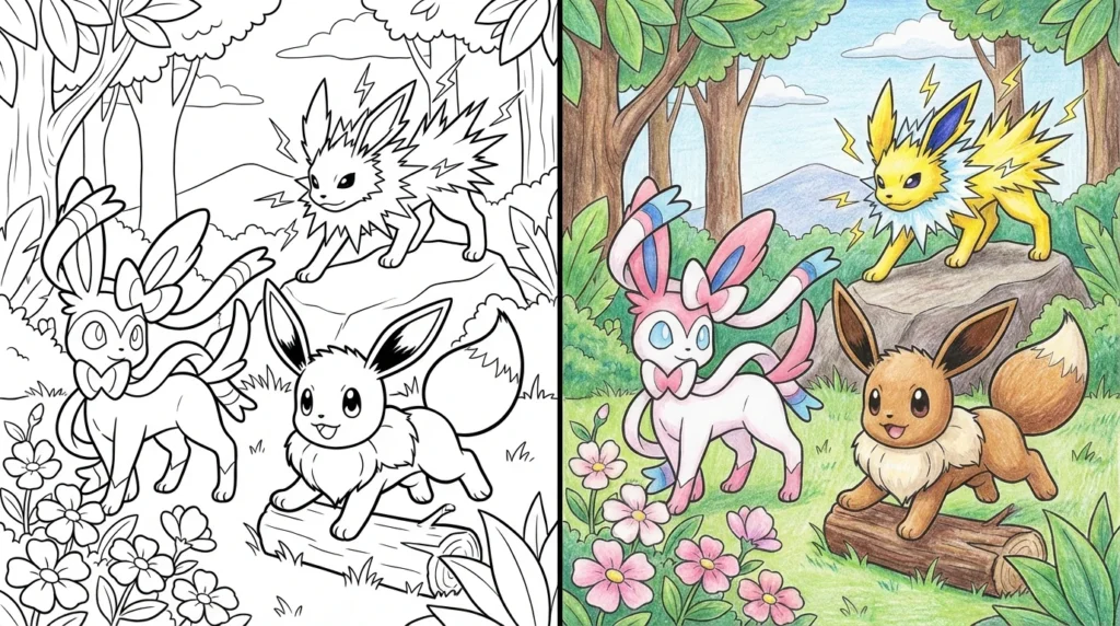 62 Eevee Coloring Pages (Free PDFs) - ColoringBookFun