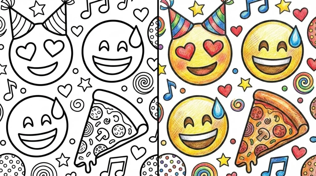75 Emoji Coloring Pages (Free PDFs) - ColoringBookFun