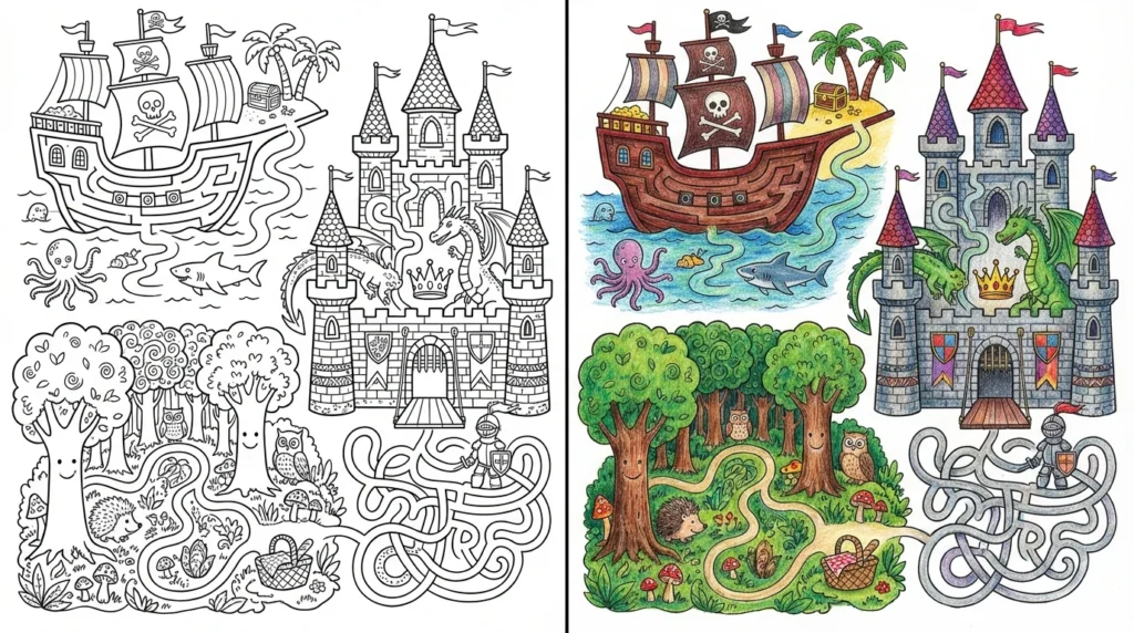 56 Maze Coloring Pages (Free PDFs) - ColoringBookFun