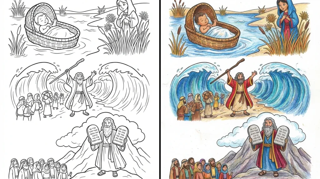 43 Moses Coloring Pages (Free PDFs) - ColoringBookFun