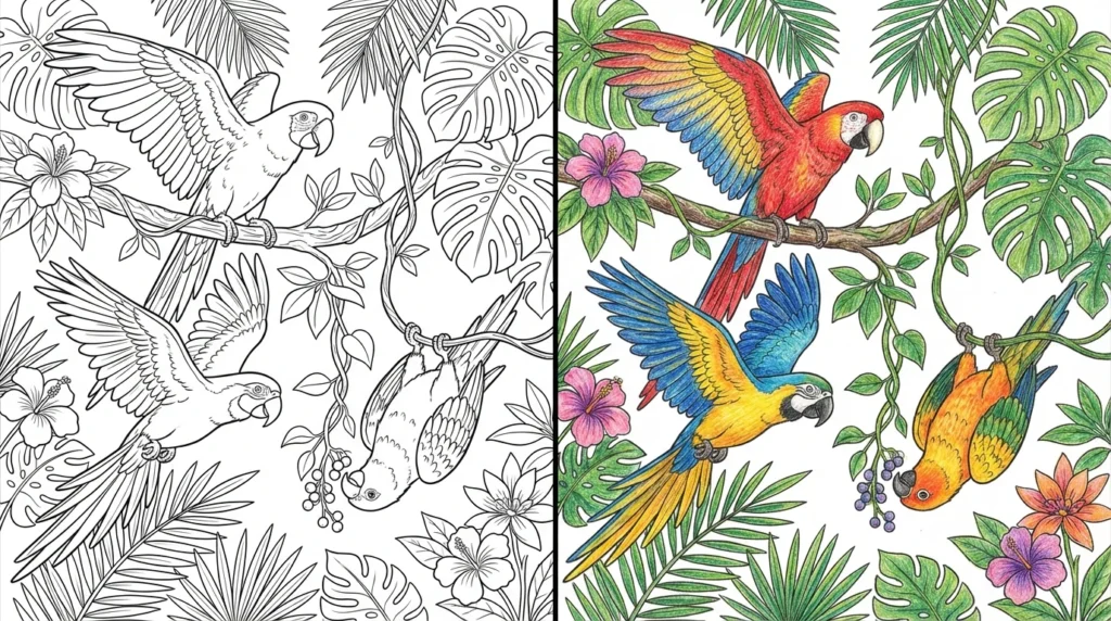 48 Parrot Coloring Pages (Free PDFs) - ColoringBookFun