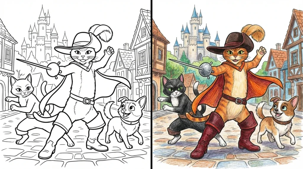 53 Puss In Boots Coloring Pages (Free PDFs) - ColoringBookFun