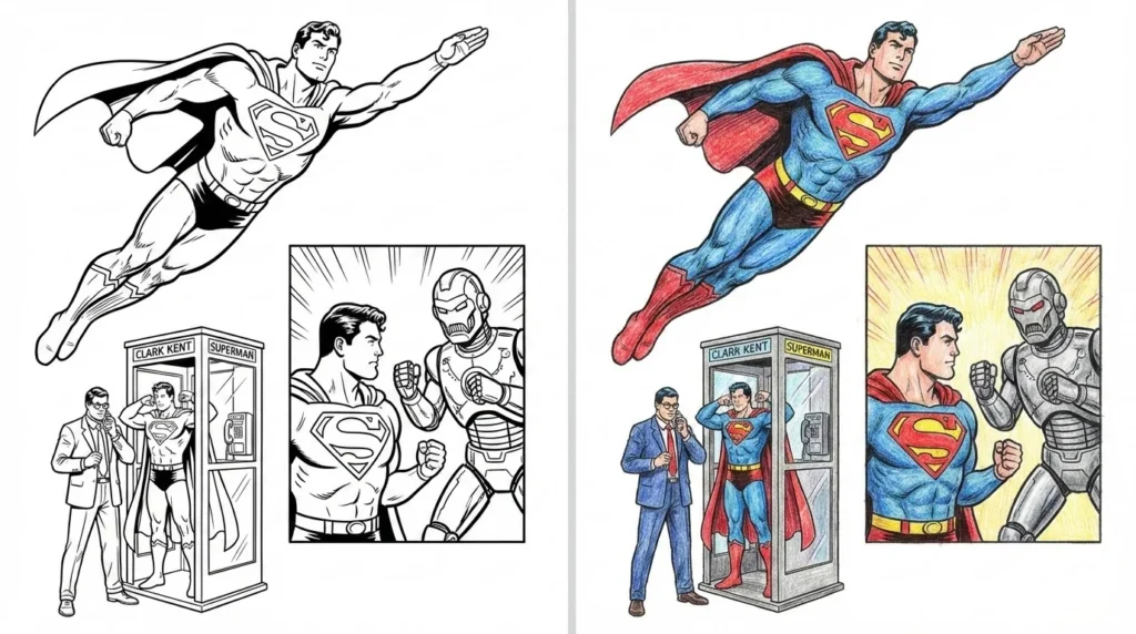 60 Superman Coloring Pages (Free PDFs) - ColoringBookFun