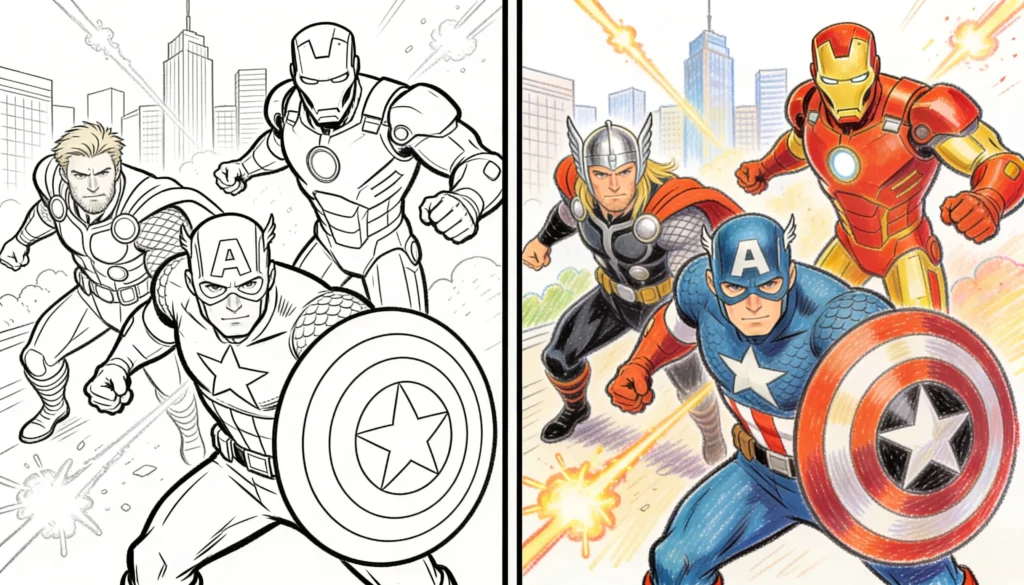 45 The Avengers Coloring Pages (Free PDFs) - ColoringBookFun