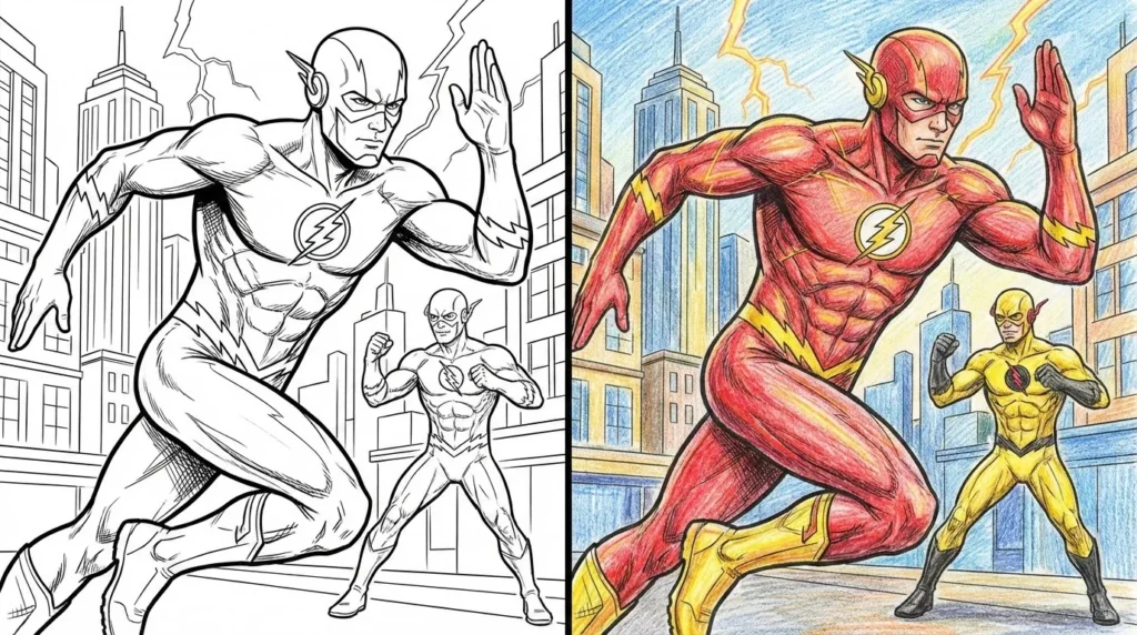 46 The Flash Coloring Pages (Free PDFs) - ColoringBookFun