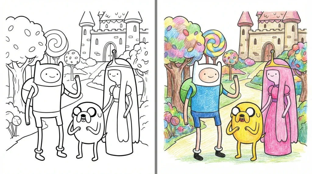51 Adventure Time Coloring Pages (Free PDFs) - ColoringBookFun