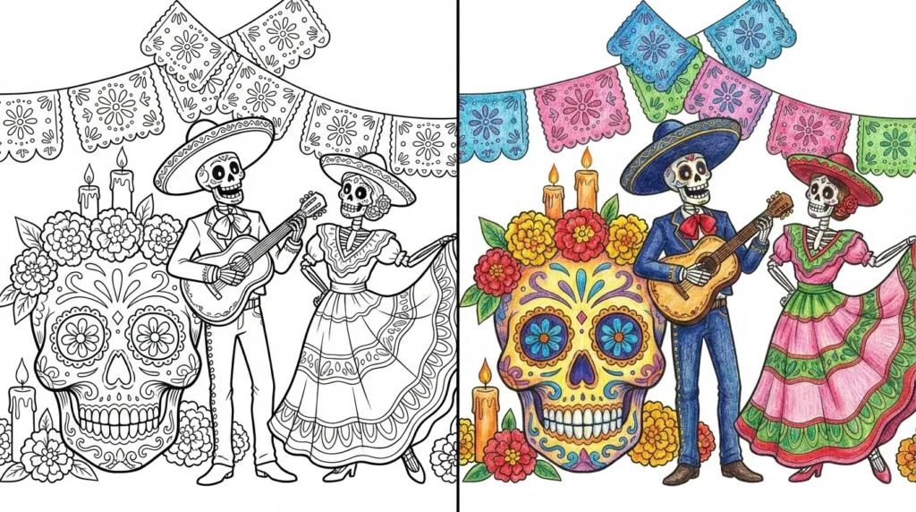 47 Dia De Los Muertos (Day Of The Dead) Coloring Pages (Free PDFs ...