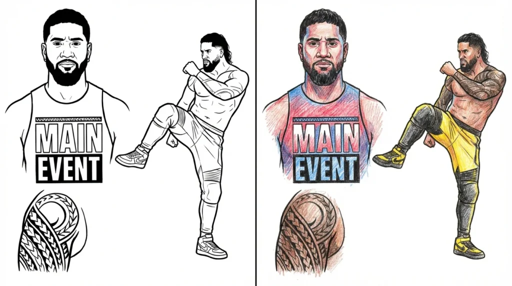37 Jey Uso Coloring Pages (Free PDFs) - ColoringBookFun