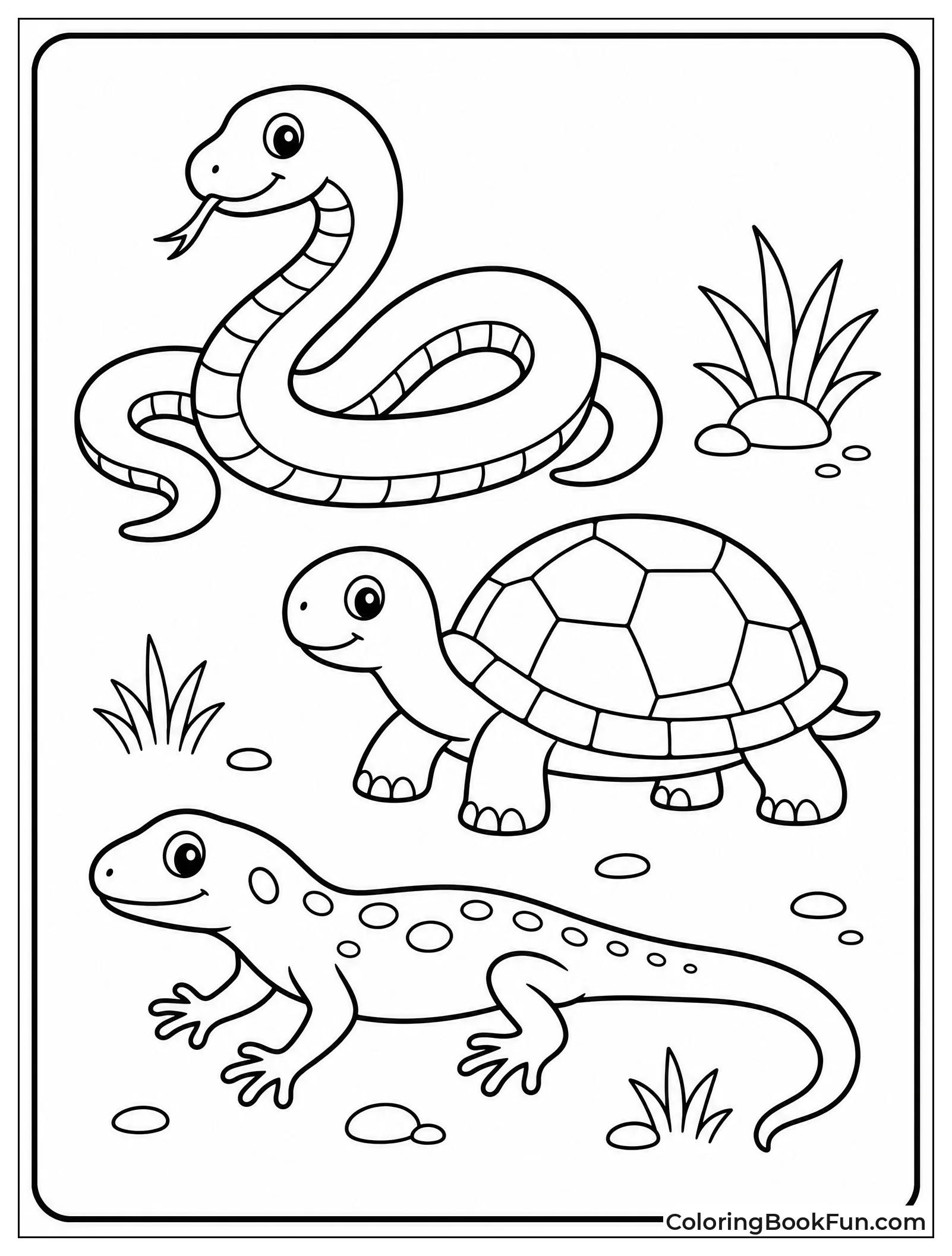 40 Reptile Coloring Pages (Free PDFs) - ColoringBookFun