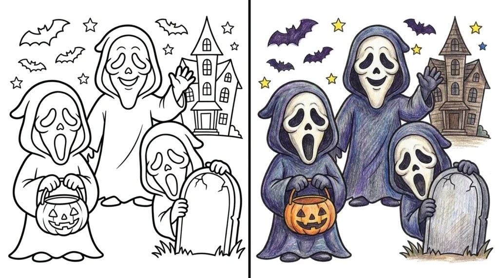 47 Ghostface Coloring Pages (Free PDFs) - ColoringBookFun
