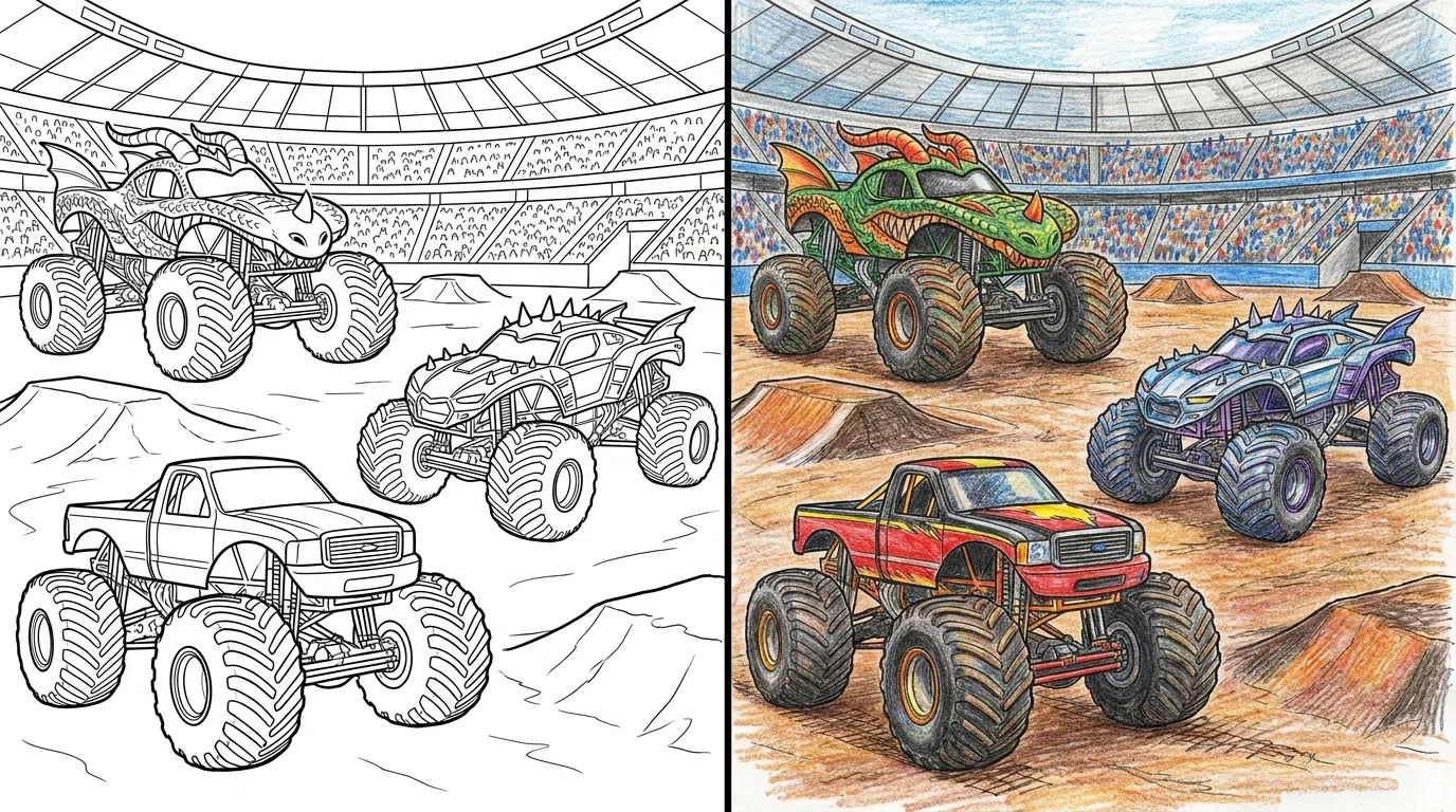 42 Monster Jam Coloring Pages (Free PDFs) - ColoringBookFun