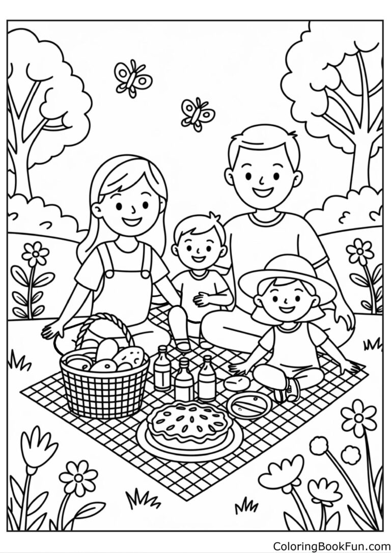 20 Family Coloring Pages - ColoringBookFun