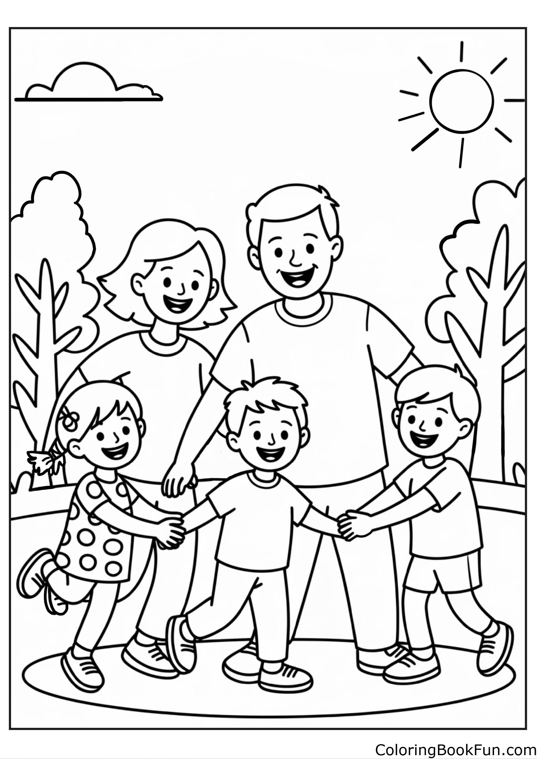 20 Family Coloring Pages - ColoringBookFun