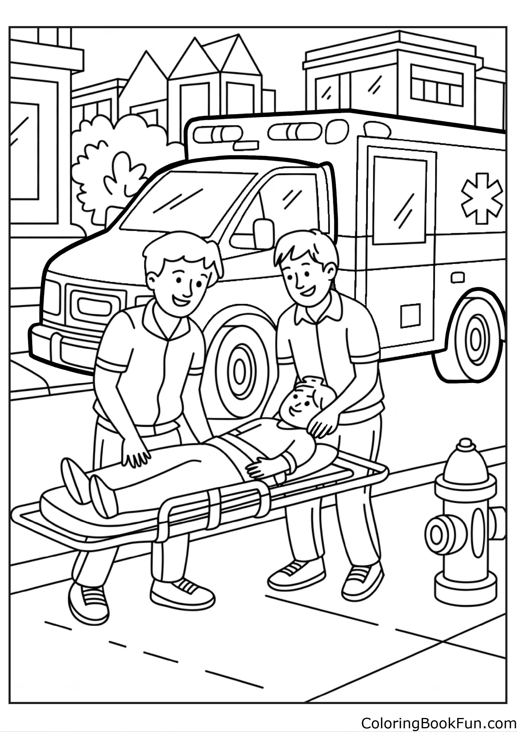 20 Ambulance Coloring Pages - ColoringBookFun