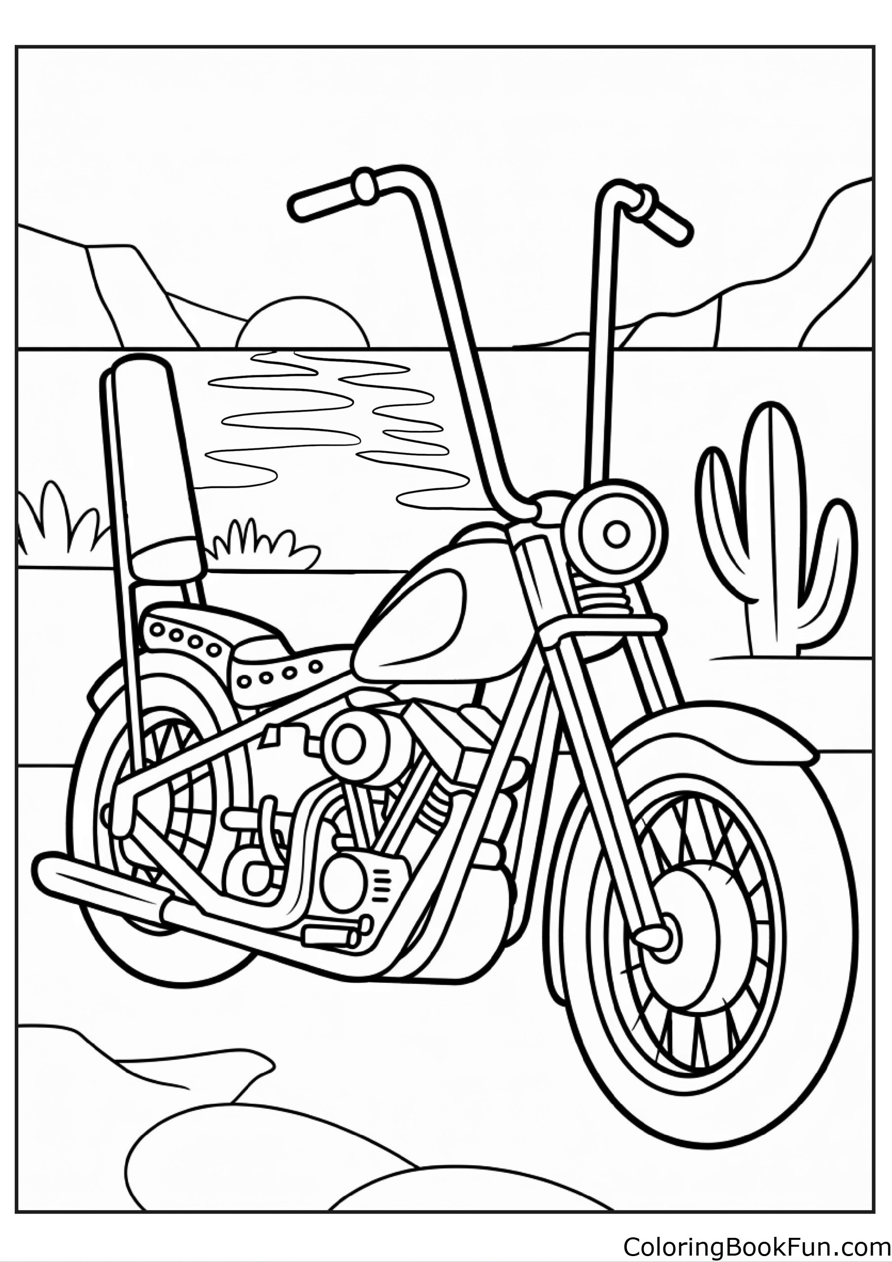 19 Motorcycle Coloring Pages - ColoringBookFun