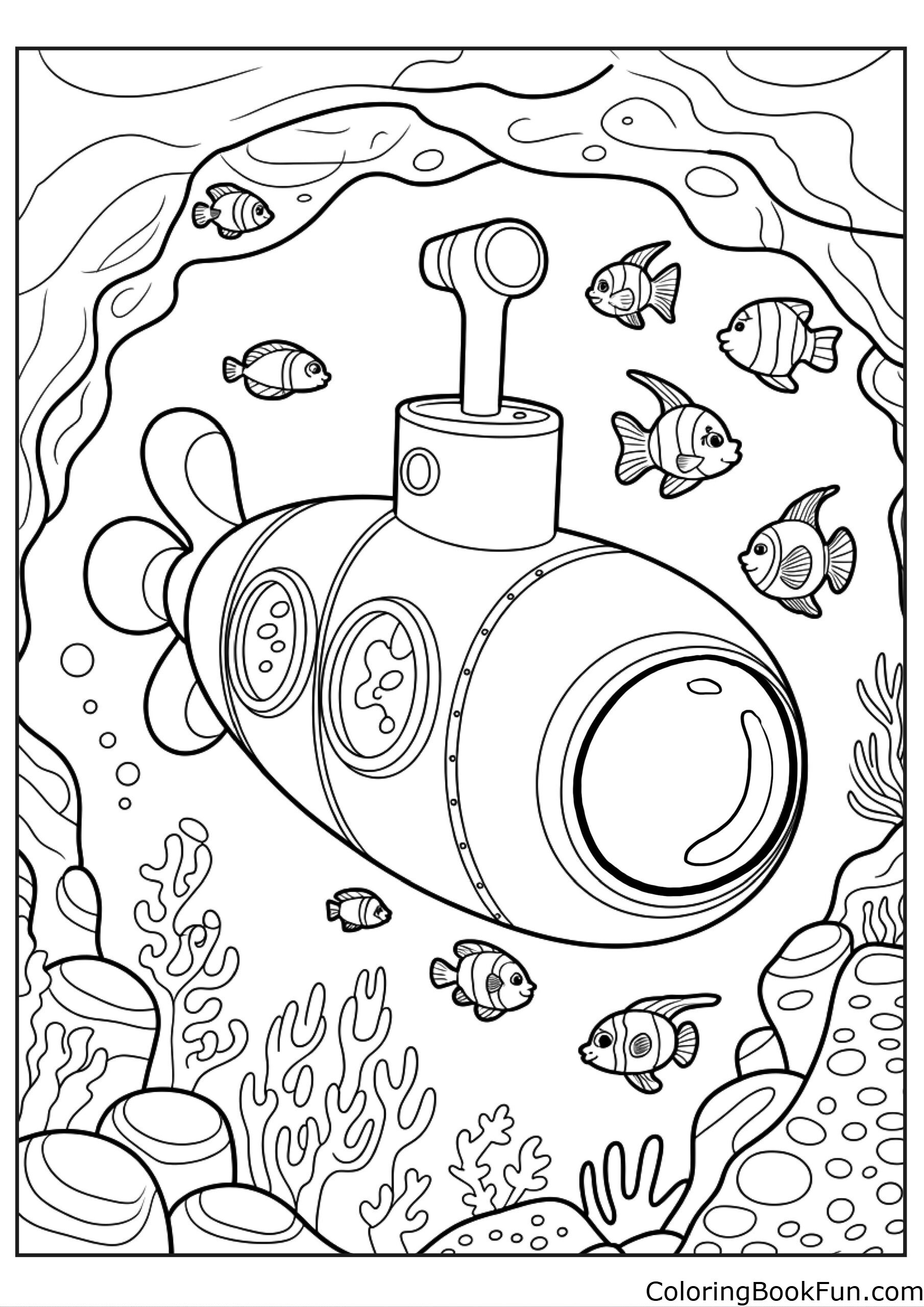 20 Submarine Coloring Pages - ColoringBookFun