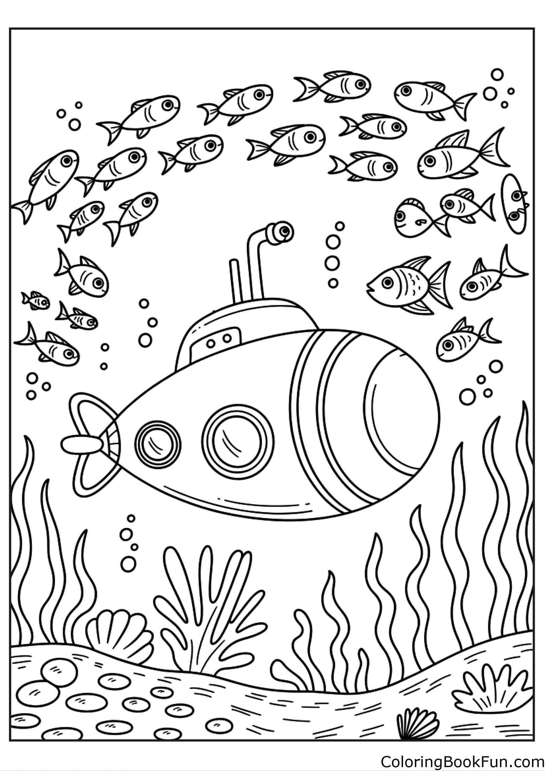20 Submarine Coloring Pages - ColoringBookFun