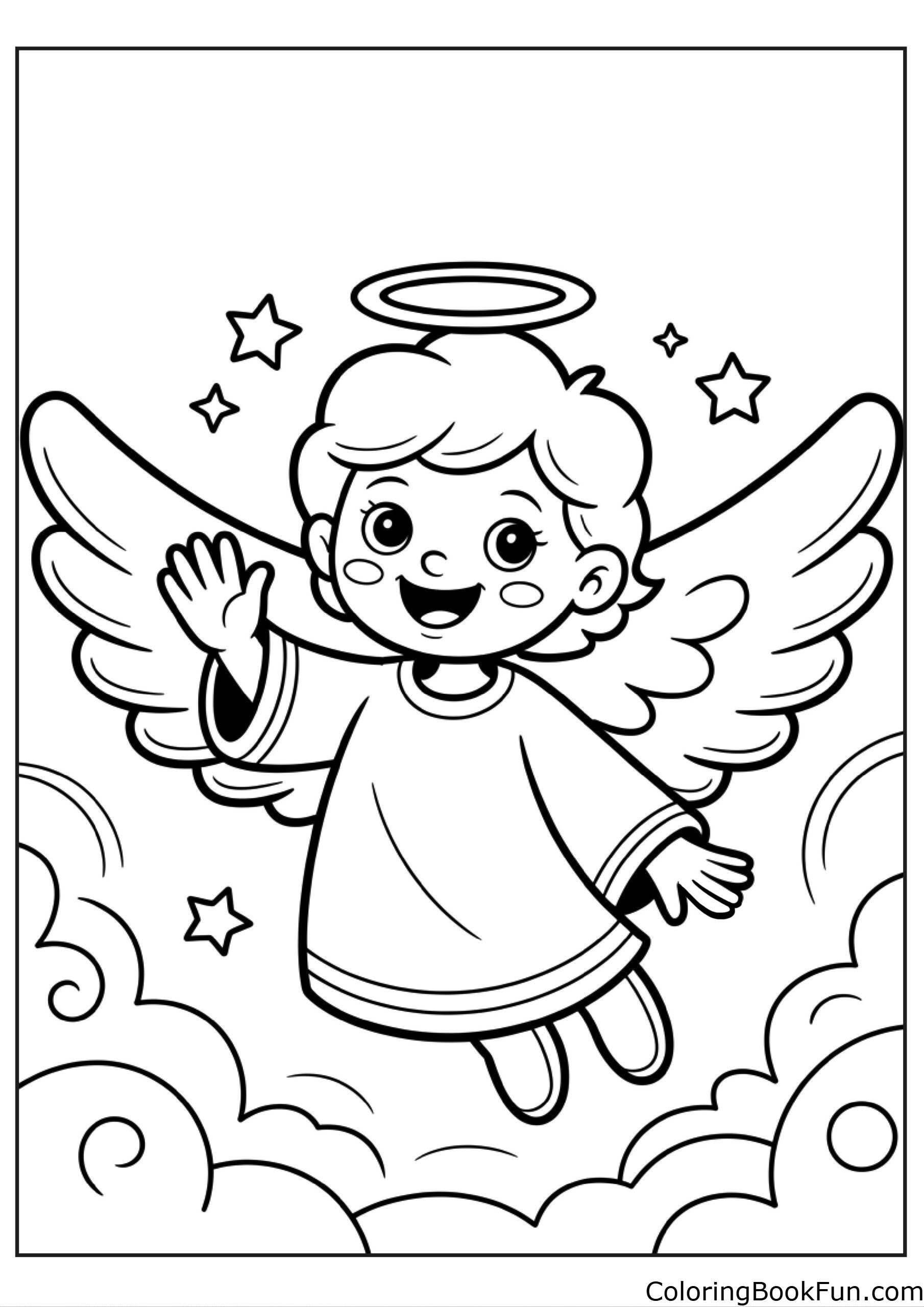 20 Angels Coloring Pages - ColoringBookFun